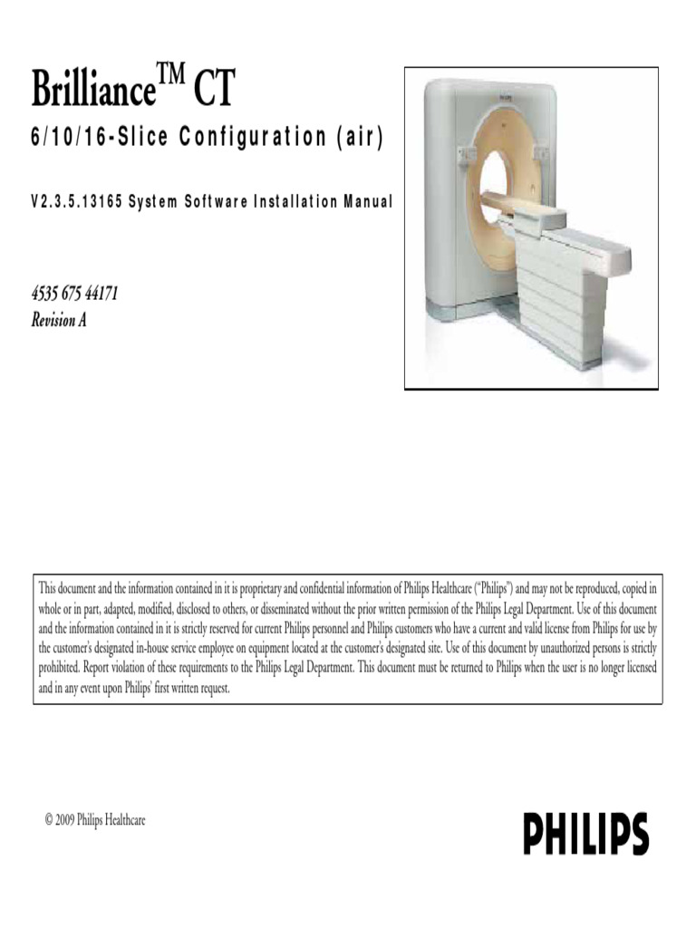 Brilliance CT: 6/10/16-Slice Configuration (Air) | PDF | Backup ...