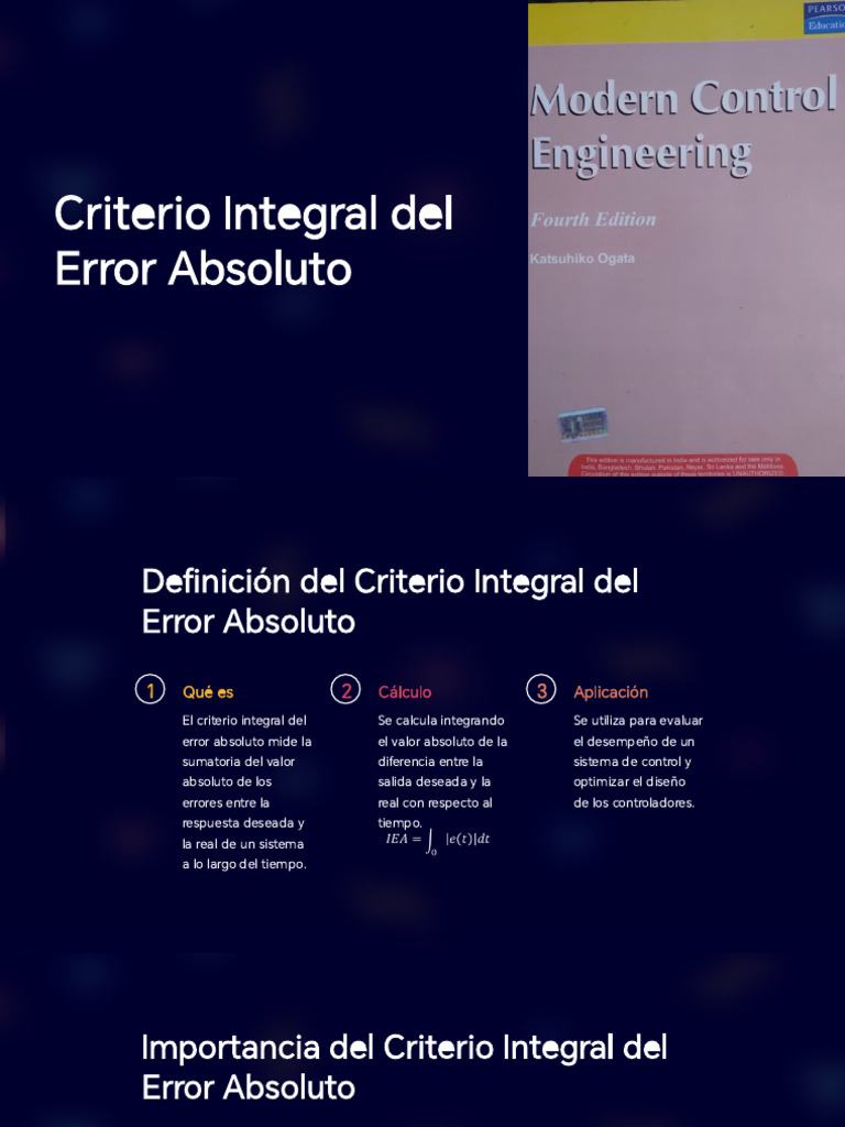 Criterio Integral del Error Absoluto | PDF | Integral | Matemáticas ...