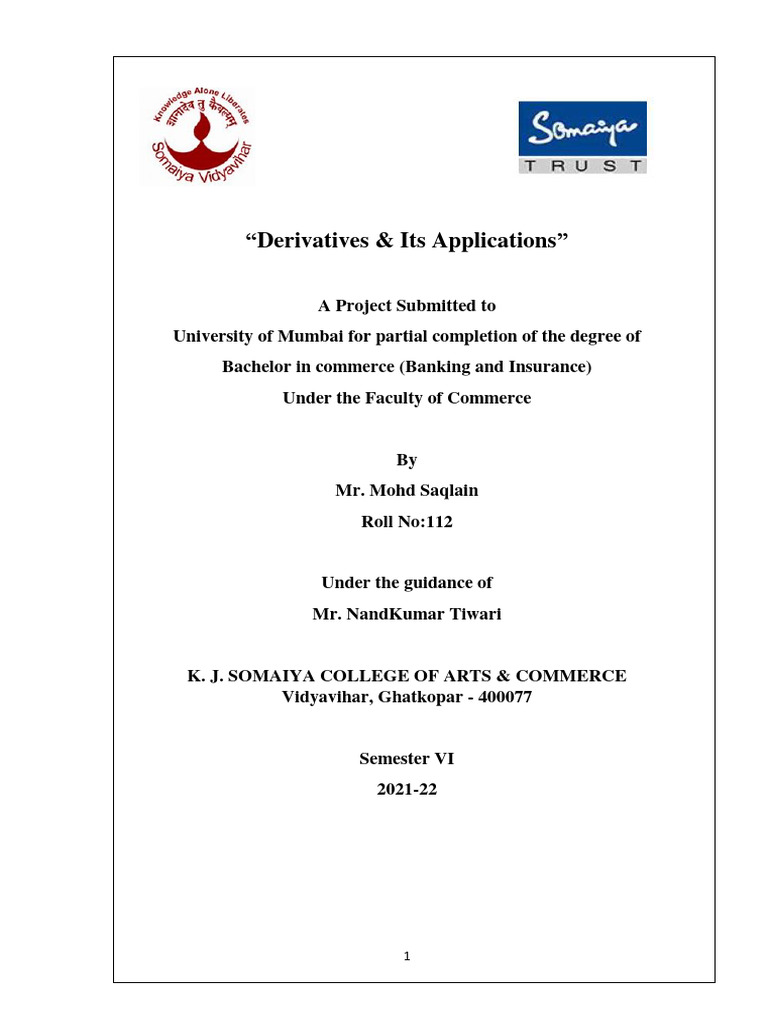 Mohd Saqlain Black Book | PDF | Derivative (Finance) | Swap (Finance)