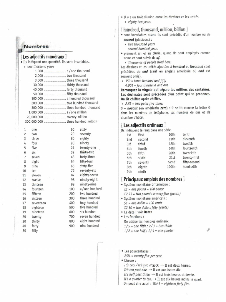 Numbers & Units - Lesson (Recap) | PDF