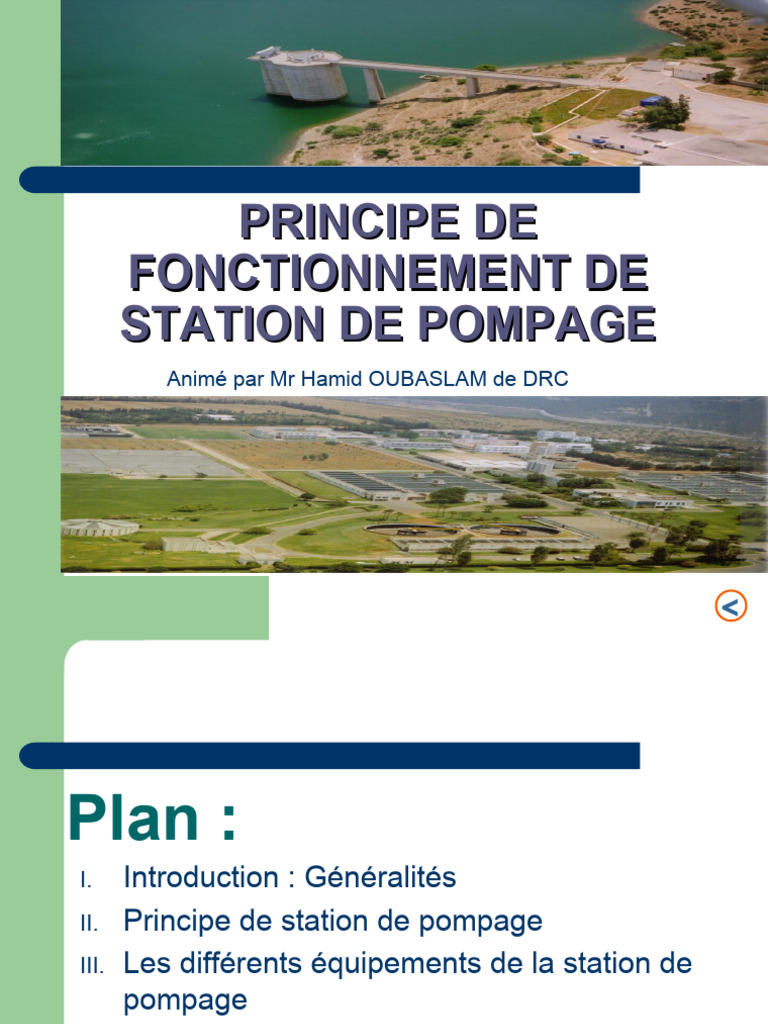 Presentation Principe De Fonctionnement Station De Pompage Pdf