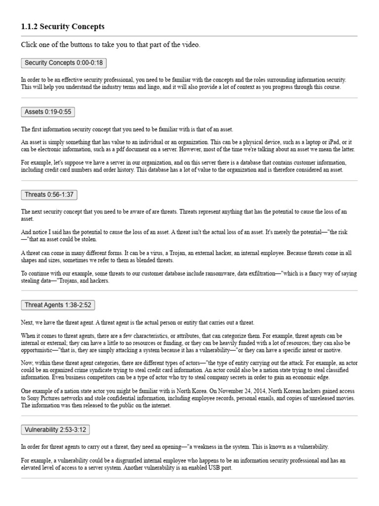 1 1 2 Security Concepts Pdf Vulnerability Computing Security