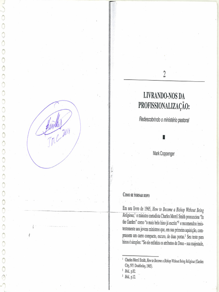 O Ministério Pastoral Segundo A Bíblia (Caps. 2,3,7,9,10) | PDF