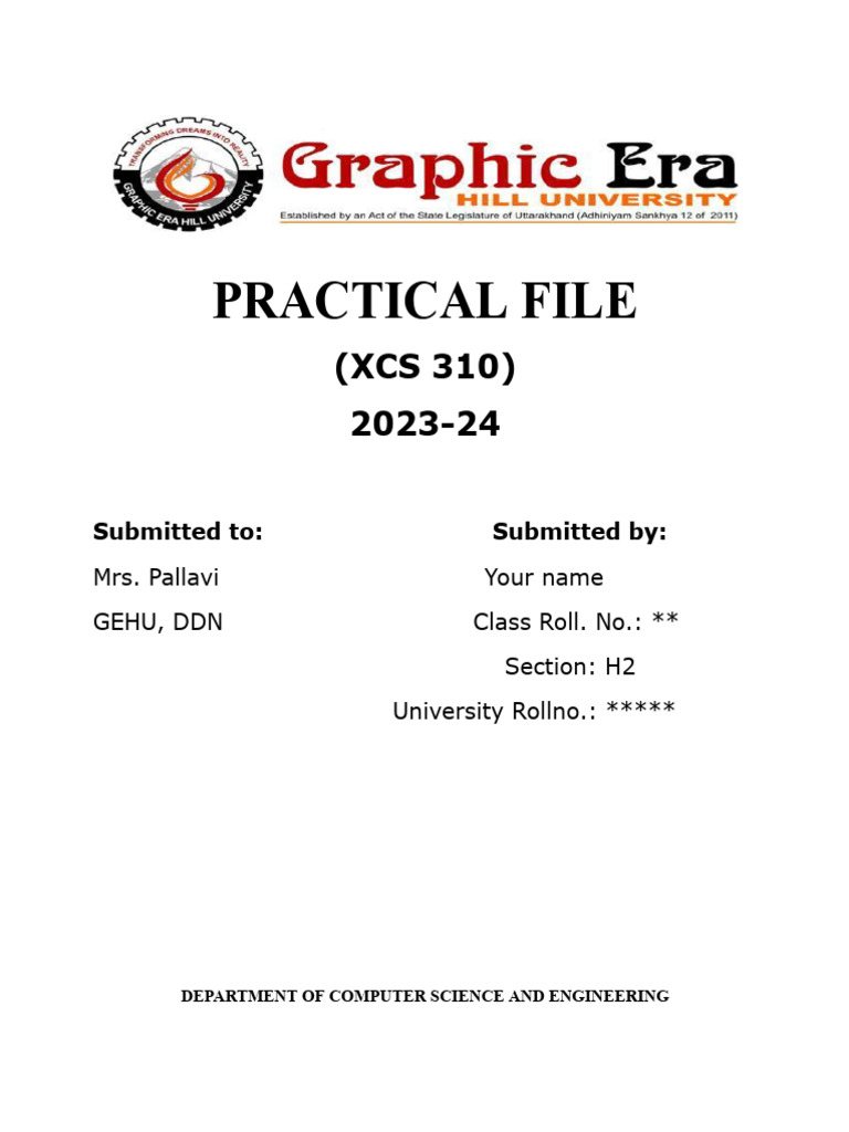 Practical File: Submitted To: Submitted by | Download Free PDF | Public ...
