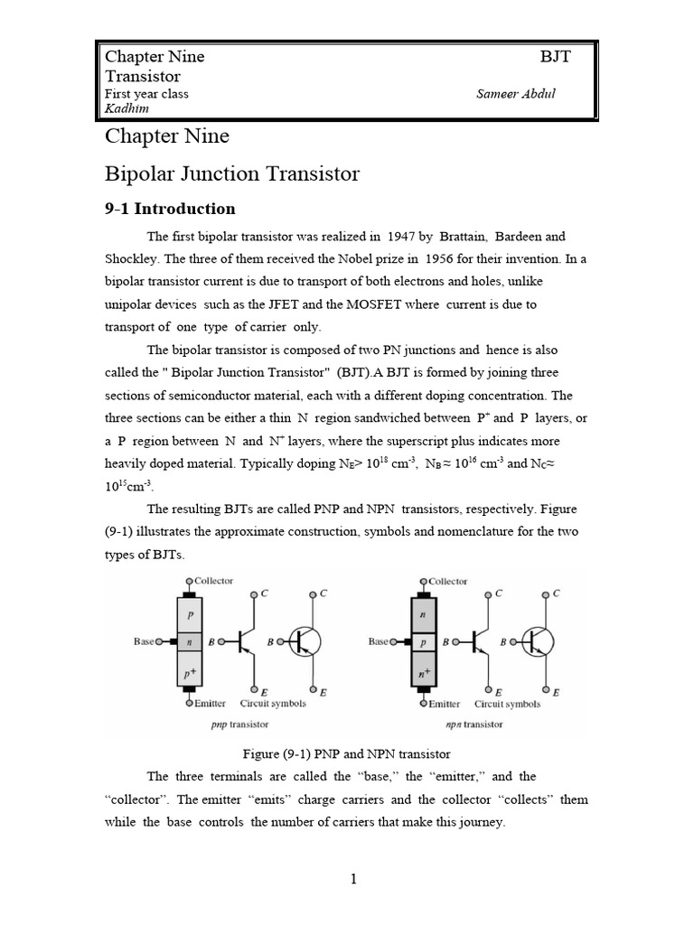 9-2 NPN Transistor Characteristic | Download Free PDF | Bipolar ...
