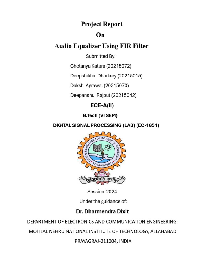 Audio Project | PDF | Equalization (Audio) | Digital Signal Processing