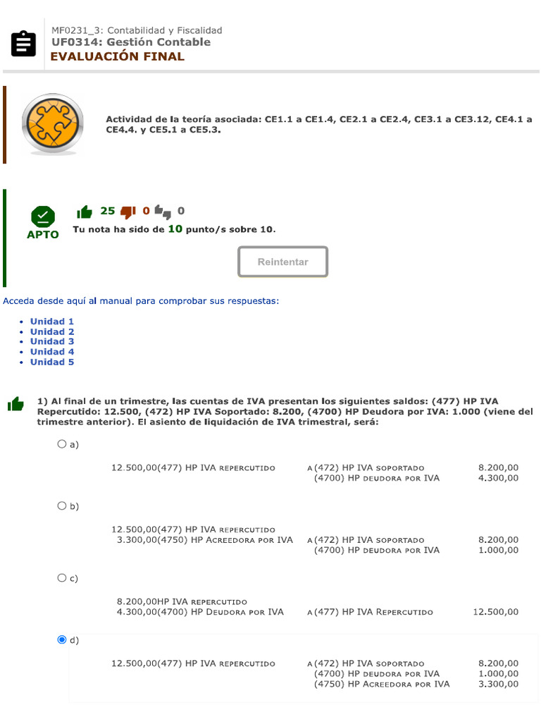 Evaluacion Final Gestion Contable | PDF