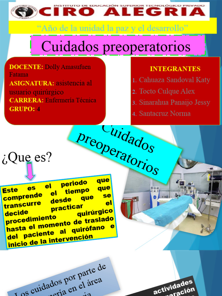Cuidados Preoperatorios | PDF | Enfermedades y trastornos | Medicina