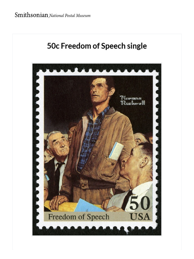 50c Freedom of Speech Single - National Postal Museum-1-2 | PDF