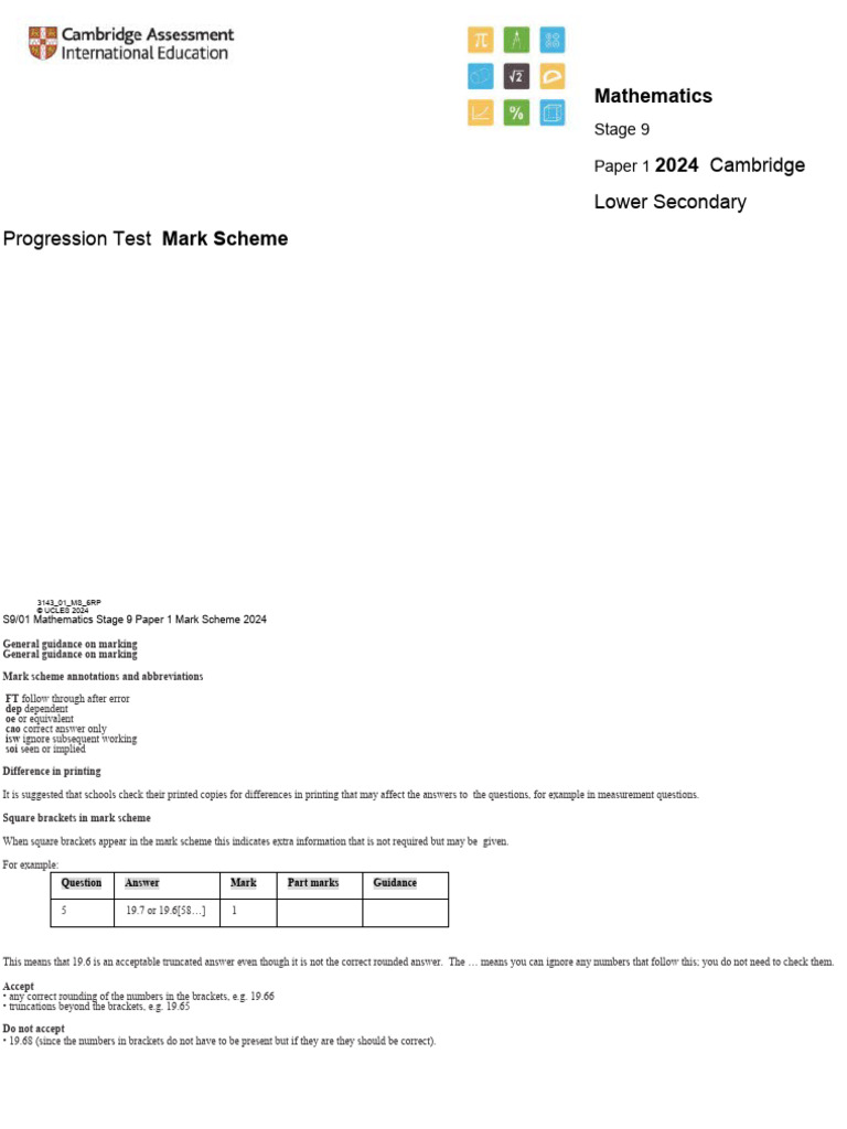 3143 01 MS 6RP AFP tcm143-700722 | PDF | Significant Figures | Numbers