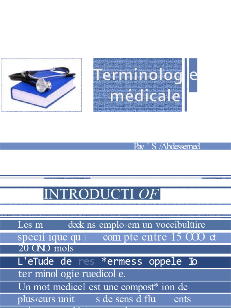 Terminologie médicale : racines et suffixes | PDF | Spécialités ...
