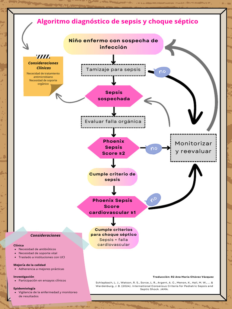 Algoritmo Diagnóstico de Sepsis y Choque Séptico | PDF