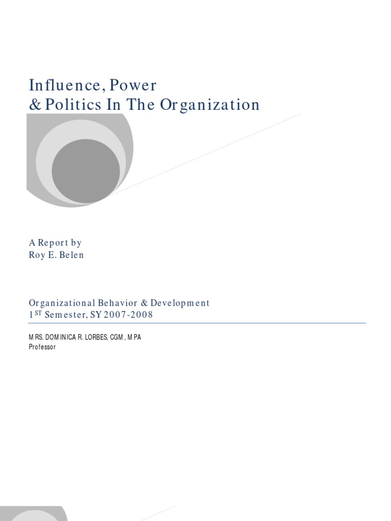 Power Influence Politics | PDF | Power (Social And Political ...