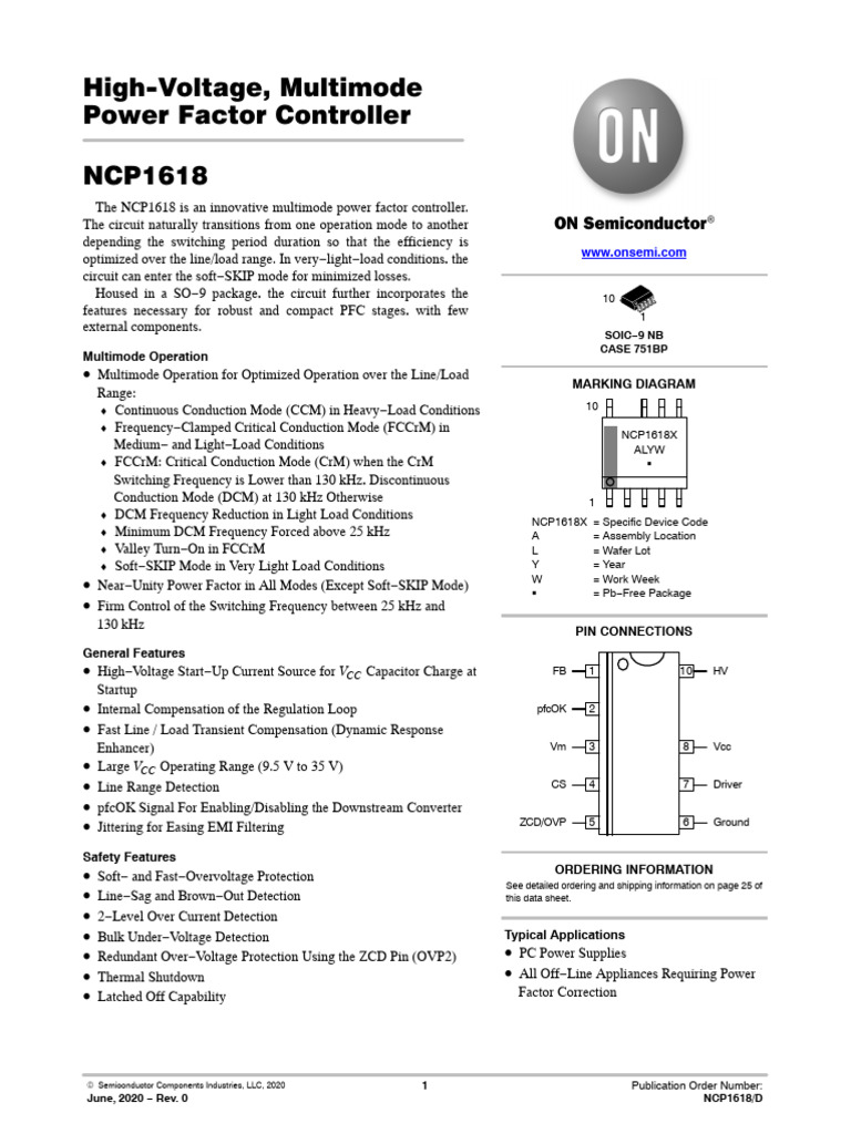 NCP 1618 | PDF | Electronics | Electrical Engineering