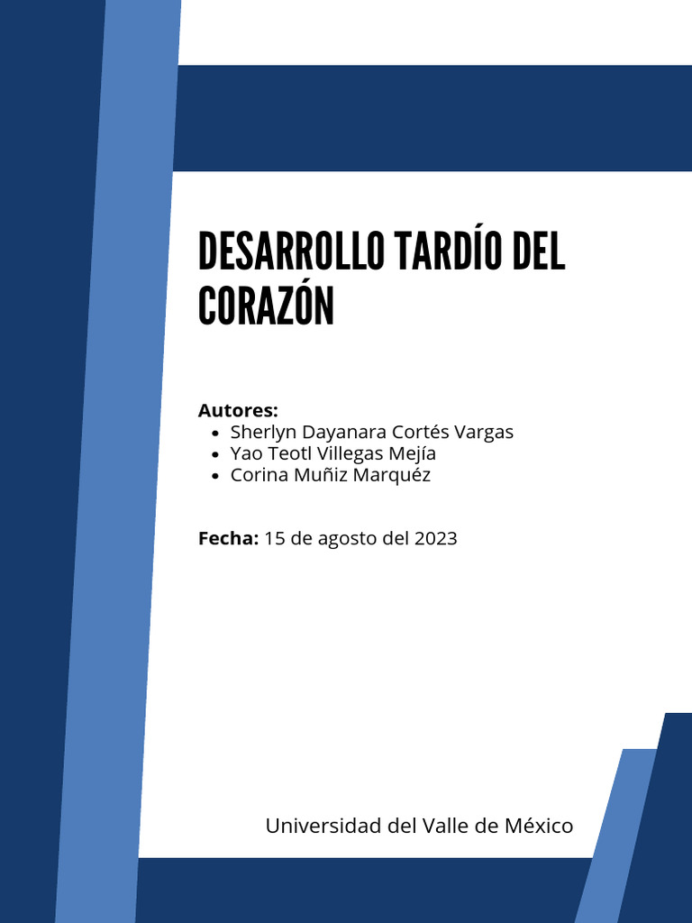Desarrollo Tardío Del Corazón | PDF | Corazón | Ventrículo (corazón)