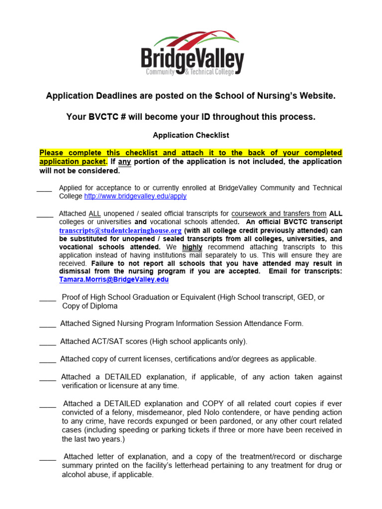Nursing Program Application | PDF | Nursing | Criminal Record