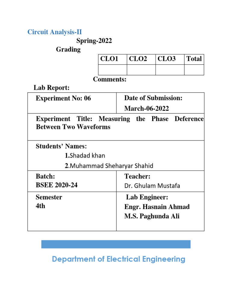 Lab Report 6 | PDF | Low Pass Filter | Frequency