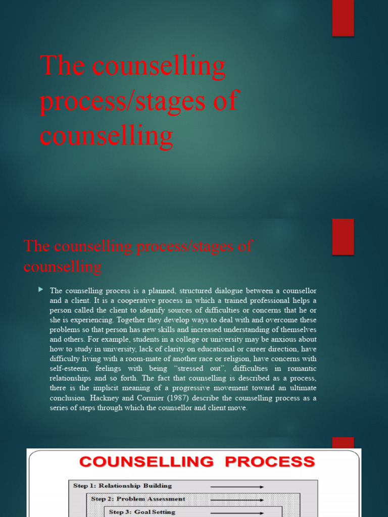 The Counselling Process | PDF | Goal Setting | Goal