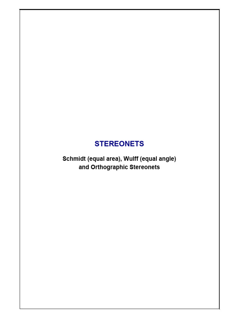 12 - Schmidt Equal Area Stereonet | PDF | Language Arts & Discipline