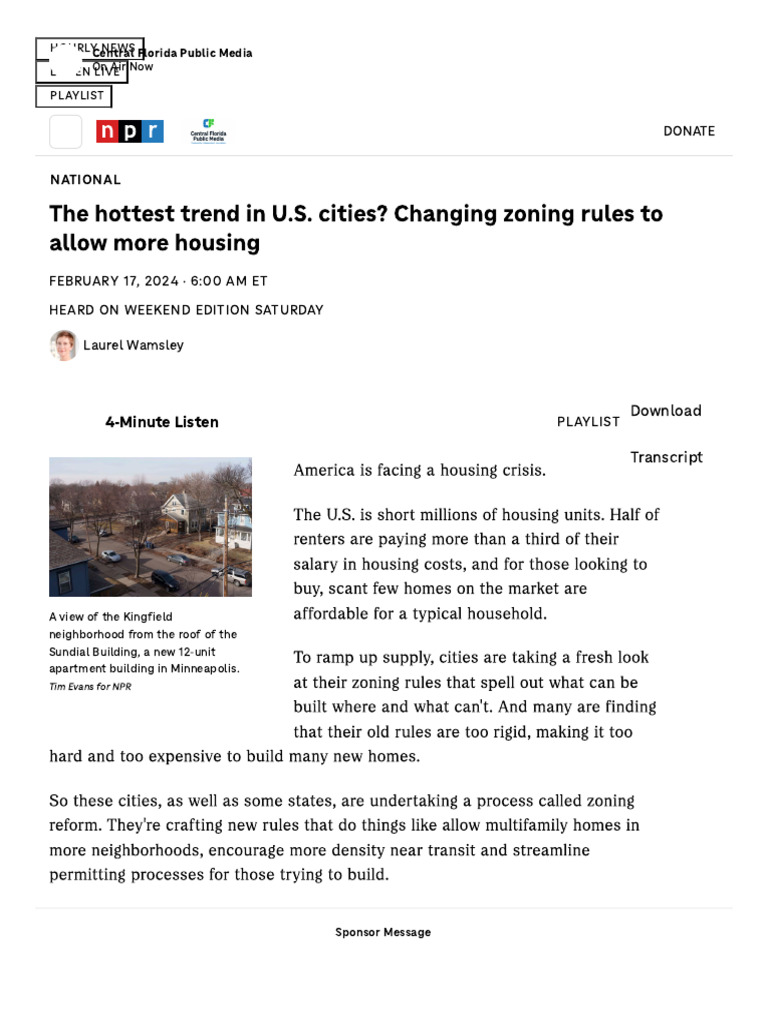 A Housing Shortage in The U.S | PDF