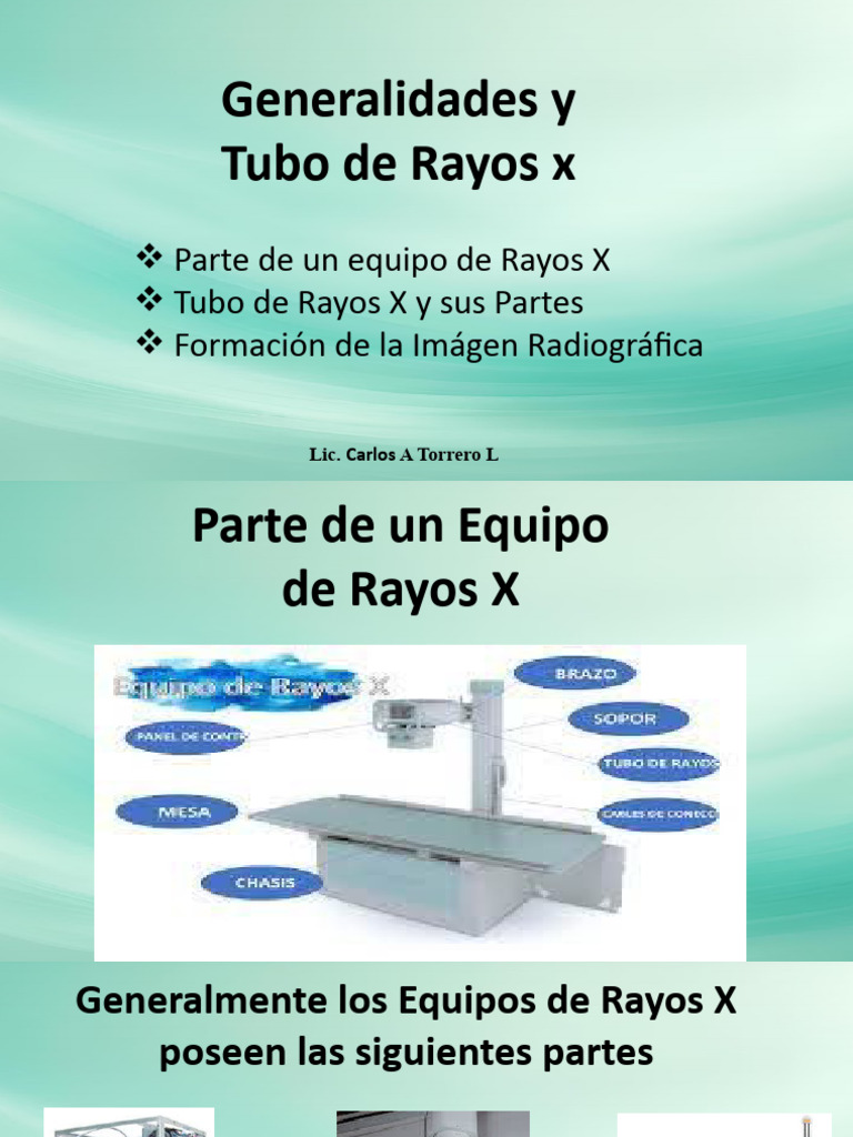 Generalidades y Tubos de Rayos X | PDF | Rayo X | Corriente eléctrica