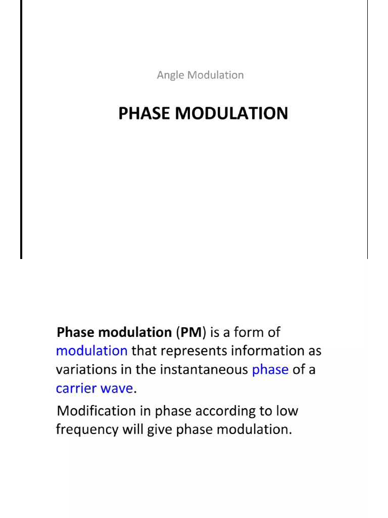 Presentation Phase Modulation | PDF