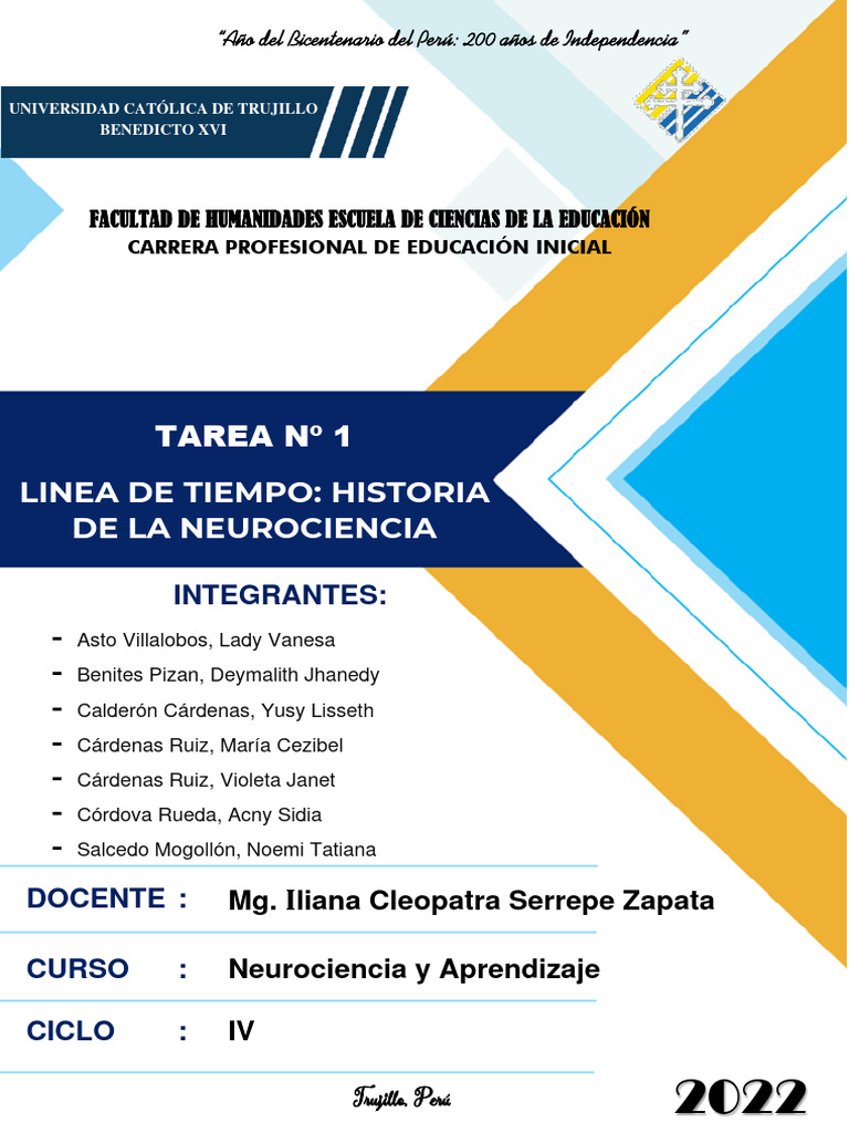 Línea de Tiempo: Historia de la Neurociencia | PDF | Neurociencia | Neurona