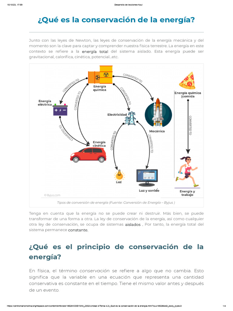 Conservación de La Energía | PDF | Energía cinética | Física
