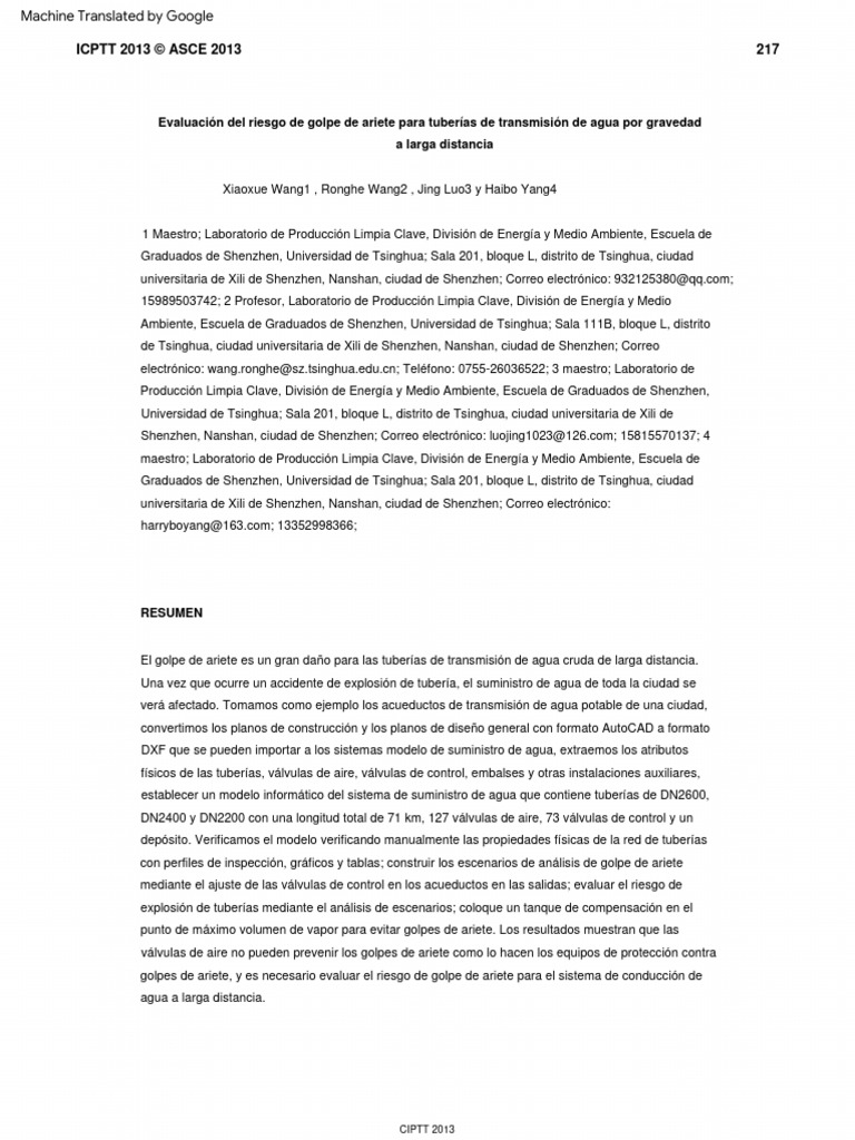 Wang 2013 | PDF | Bomba | Agua