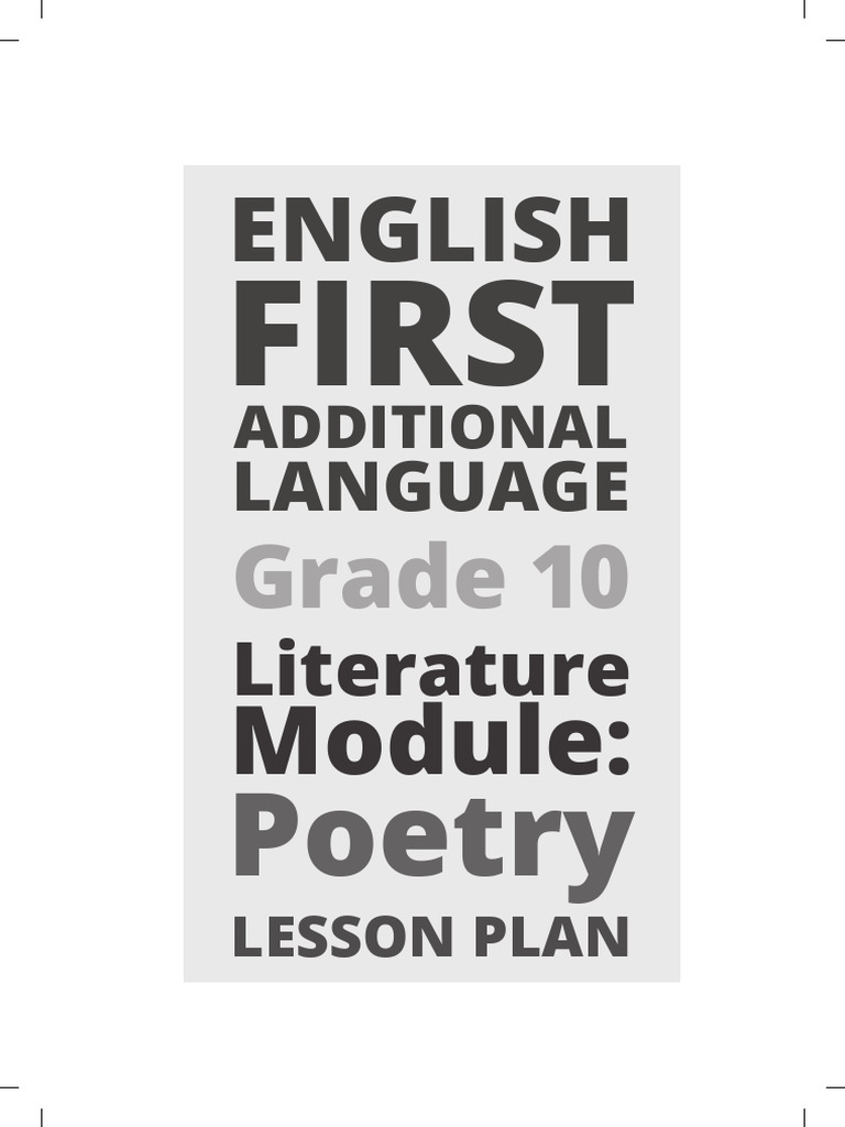 Grade 10 Poetry Lesson Plans | PDF | Poetry | Sonnets