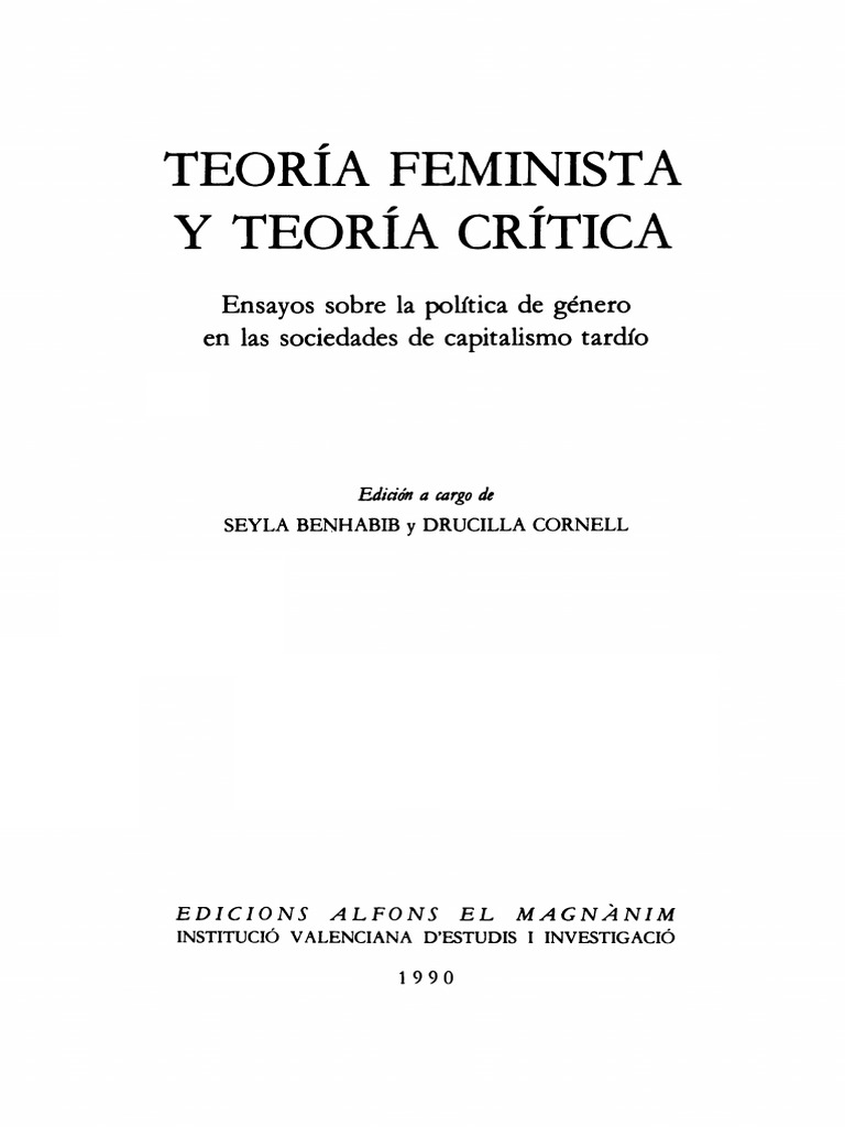 Benhabib - El Otro Generalizado | PDF