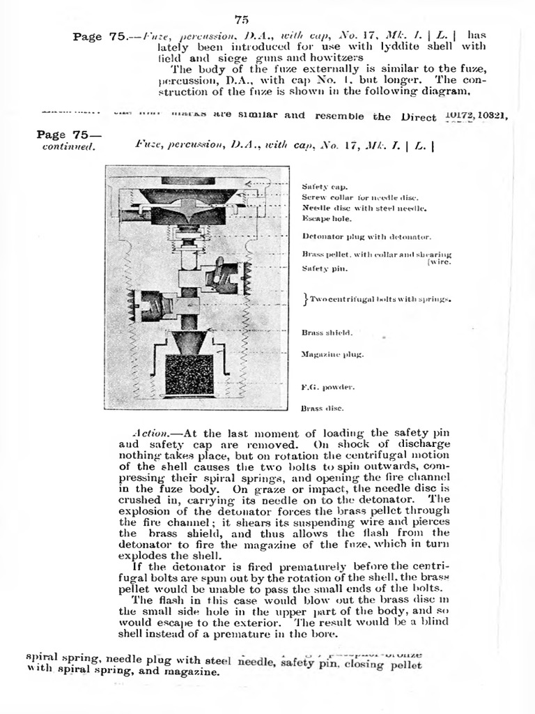 ww1 Fusée Britannique N17 Mk1L | PDF | Fuze | Shell (Projectile)