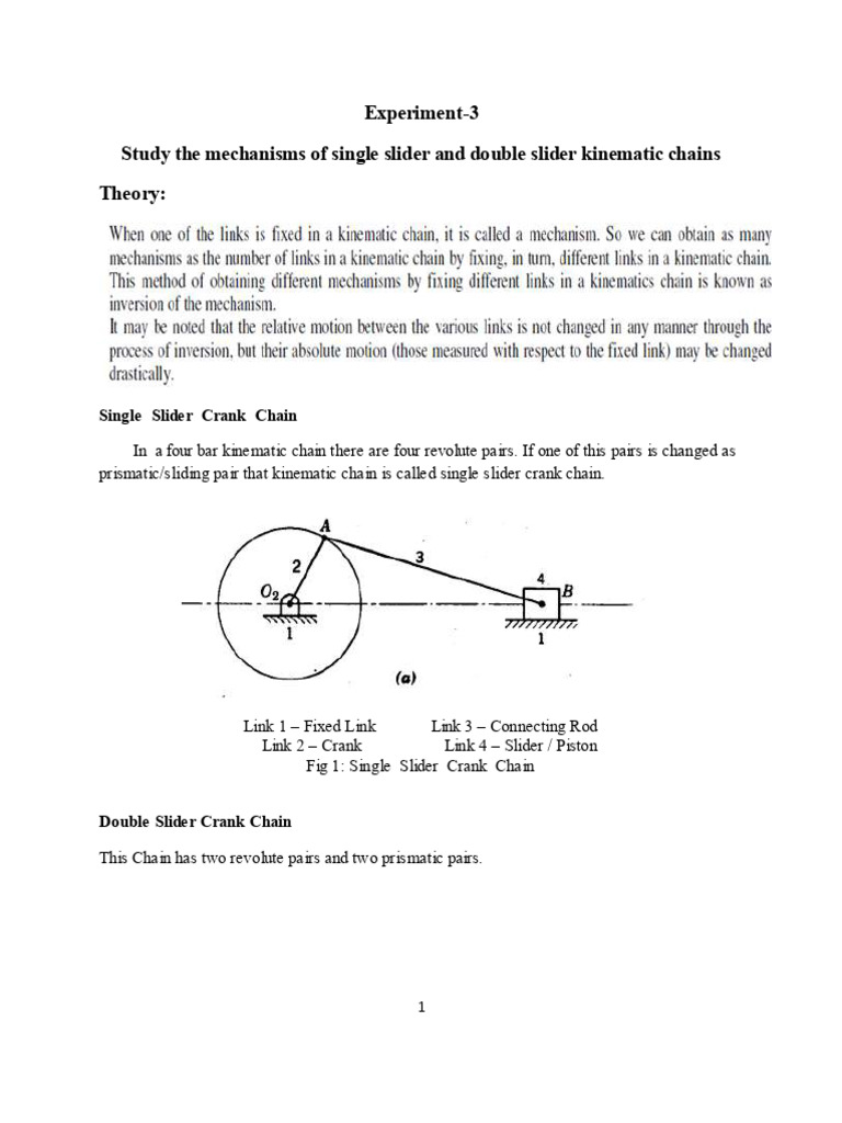 Kinematic Chain Mechanisms Study | PDF | Machines | Engines