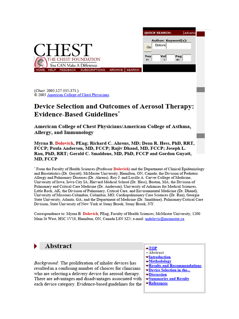 Dolovich | PDF | Randomized Controlled Trial | Asthma