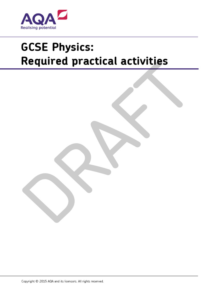 GCSE Physics Required Practicasl - AQA | PDF | Electrical Resistance ...