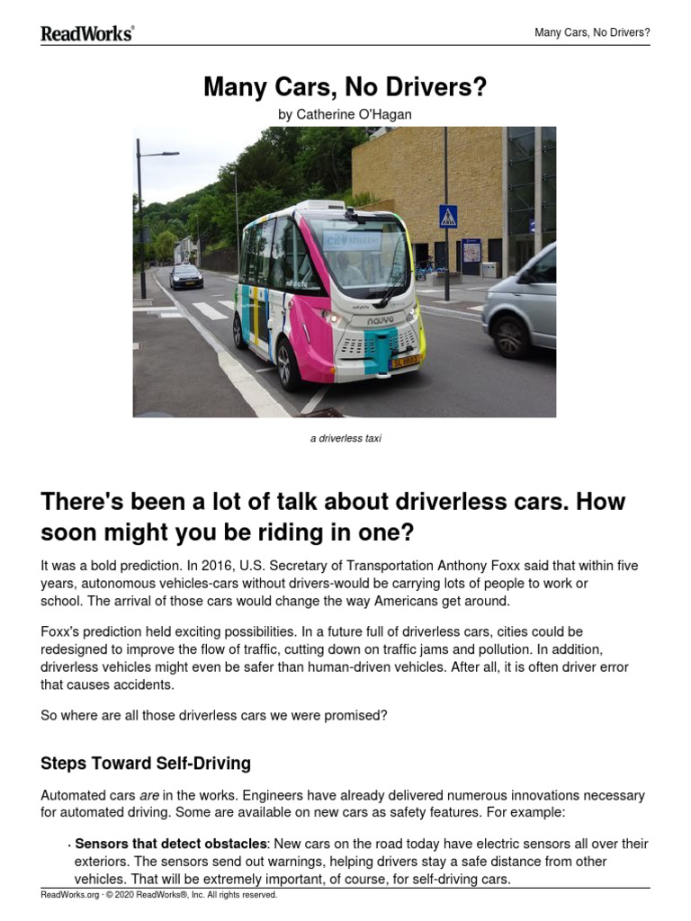 Many Cars, No Drivers | PDF | Car | Waymo