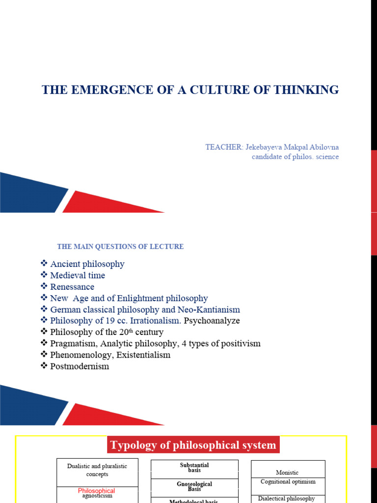 Presentation 2 - Emergence of Cultural Thinking | PDF | Id | Indian ...