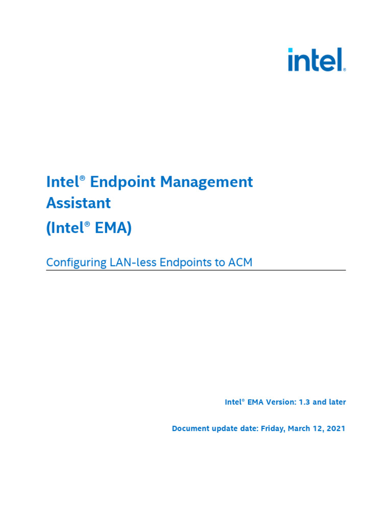 Configuring LAN-less Endpoints To ACM | PDF | Computer Engineering ...