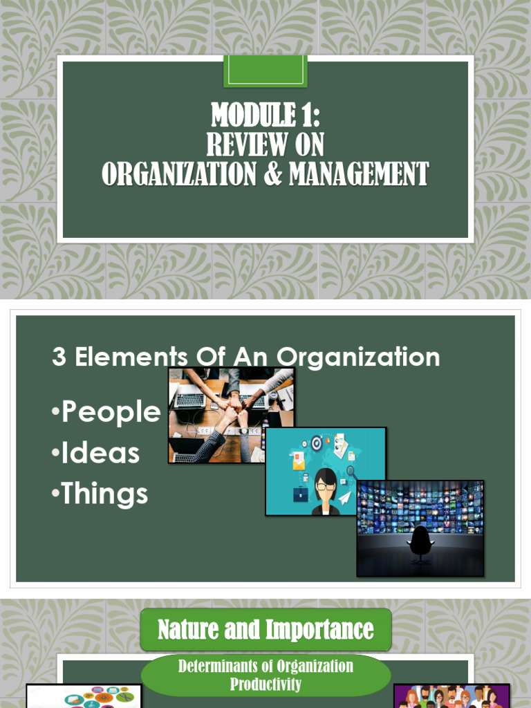 Chapter 1 :organization Management | PDF | Planning | Leadership