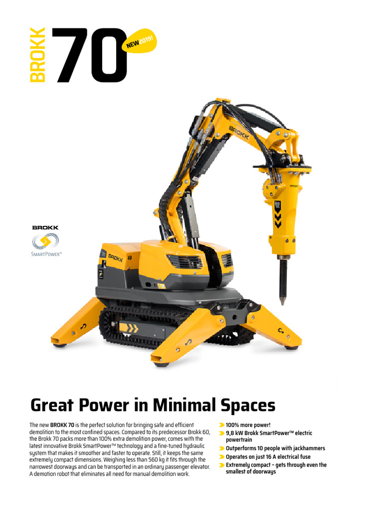 Brokk 70 | PDF | Manufactured Goods | Mechanical Engineering