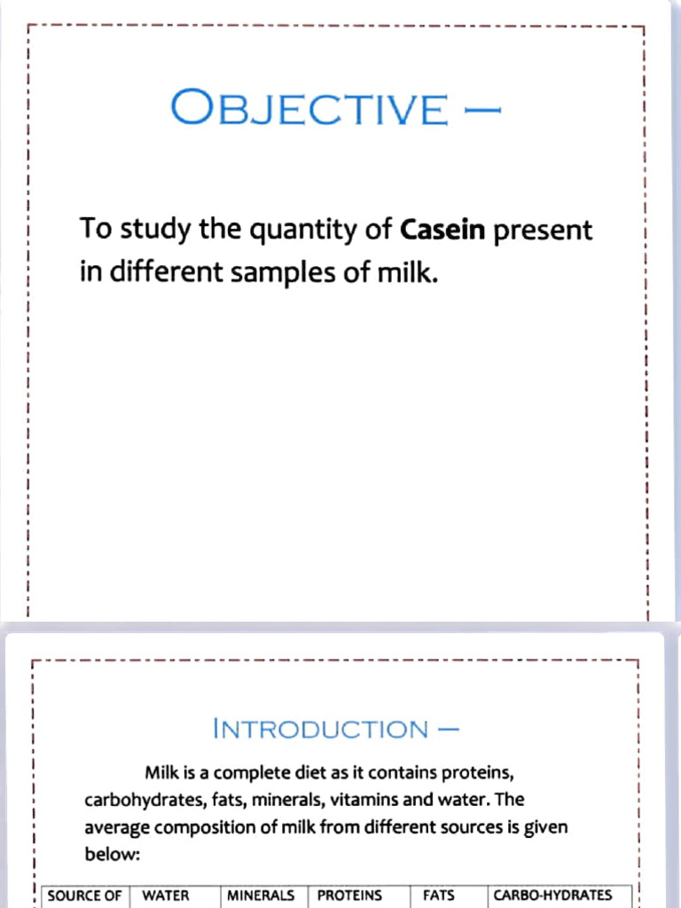 Casein Content Analysis in Milk | PDF | Chemical Substances | Chemistry