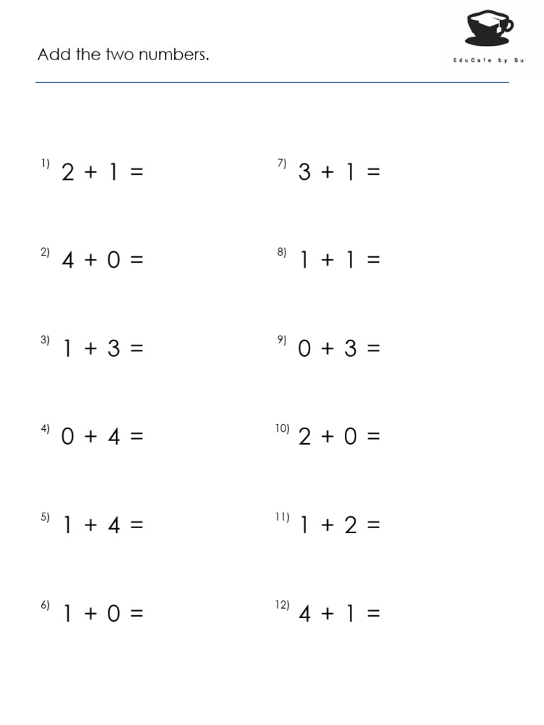 Addition Within 20 Practice | PDF