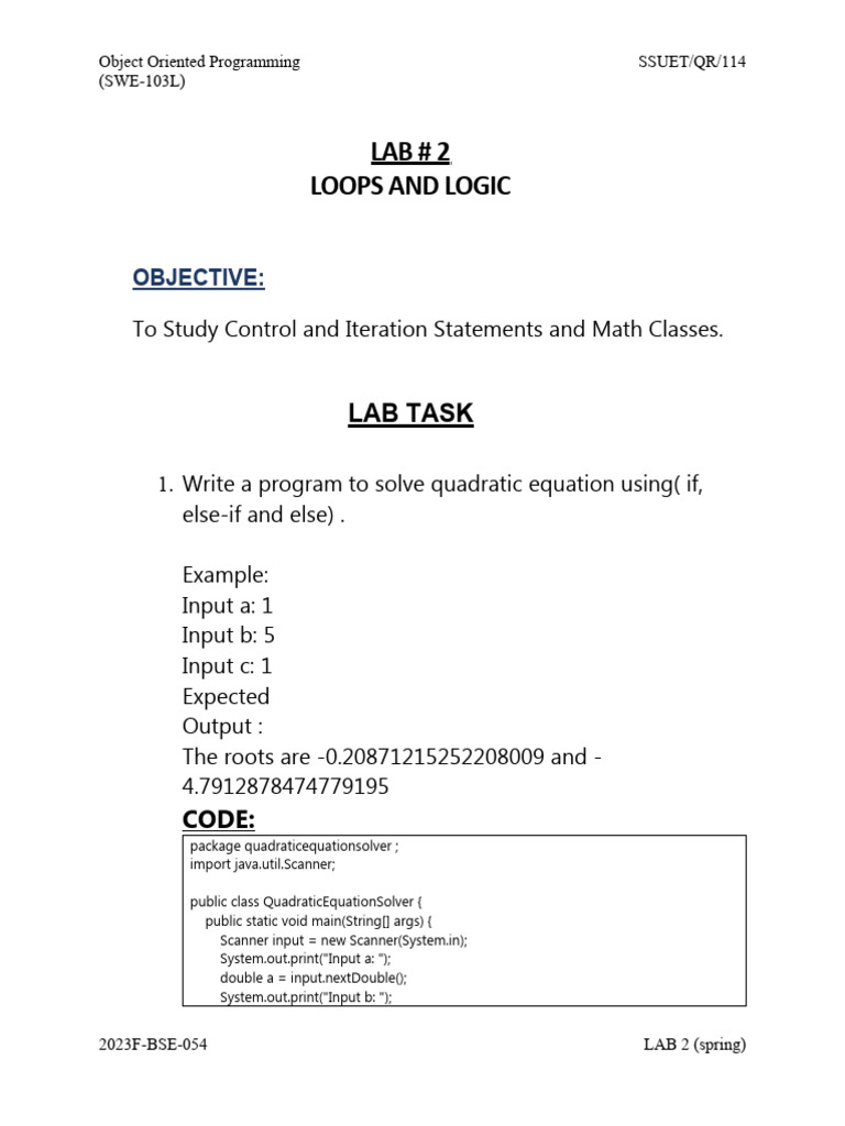 Lab 2 Pdf Parameter Computer Programming Programming Paradigms 