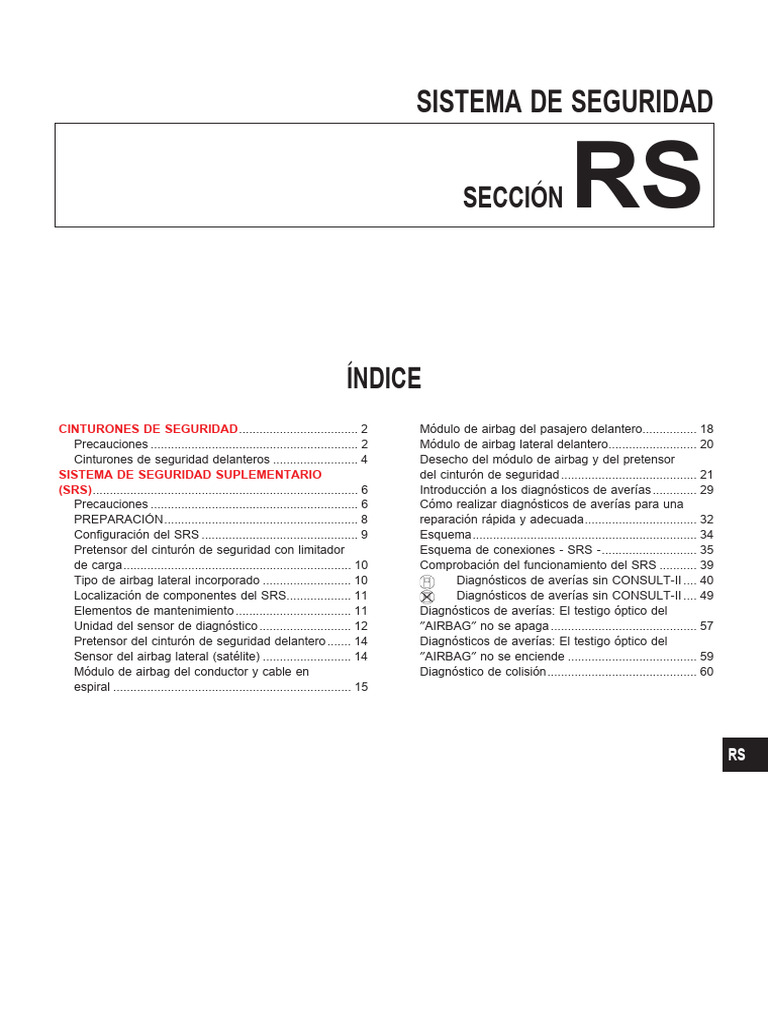 Sistema de Seguridad | PDF | Airbag | Conector eléctrico
