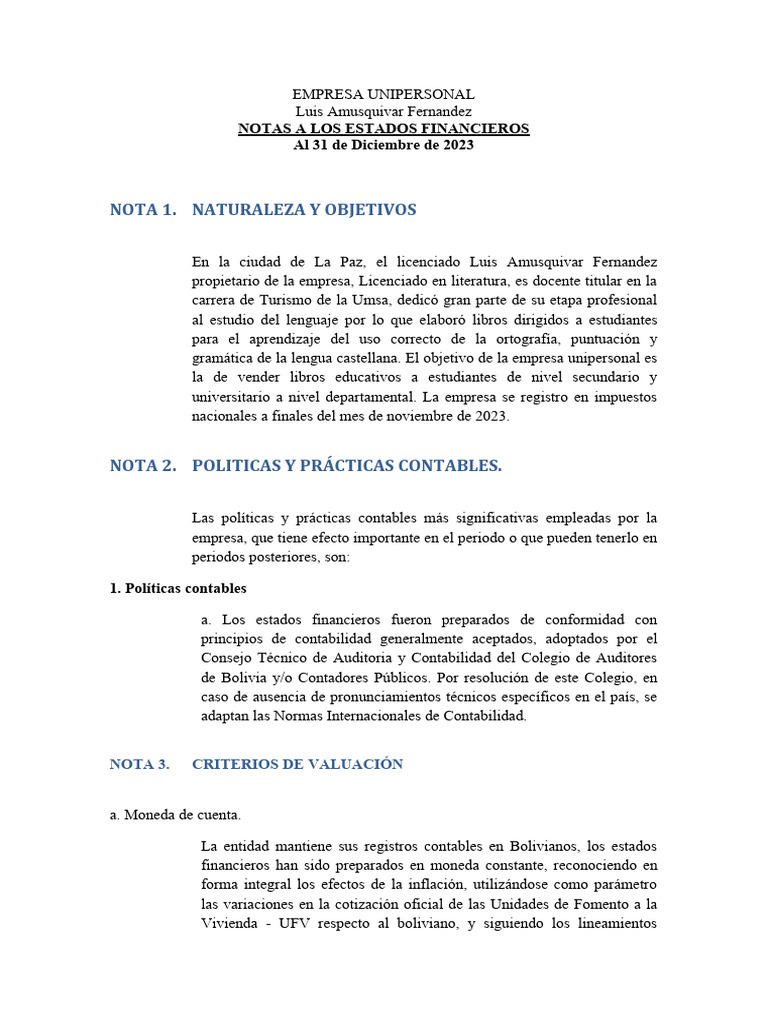 Ejemplo EEFF EMPRESA CORPOAMAZONIA SRL 2012 | PDF | Contabilidad | Auditoría