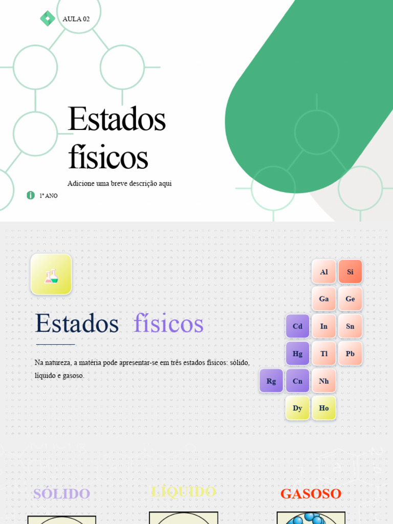 Estados Fisicos-Quimica 1 Ciclo | PDF | Gases | Sólido