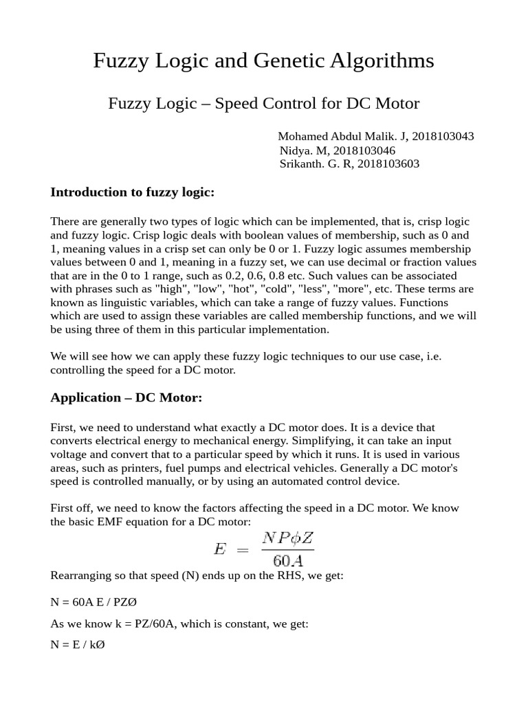 SC Proj Fuzzy Logic | PDF | Fuzzy Logic | Normal Distribution