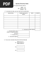Simpson's Diversity Index Practice Questions | PDF | Language Arts ...