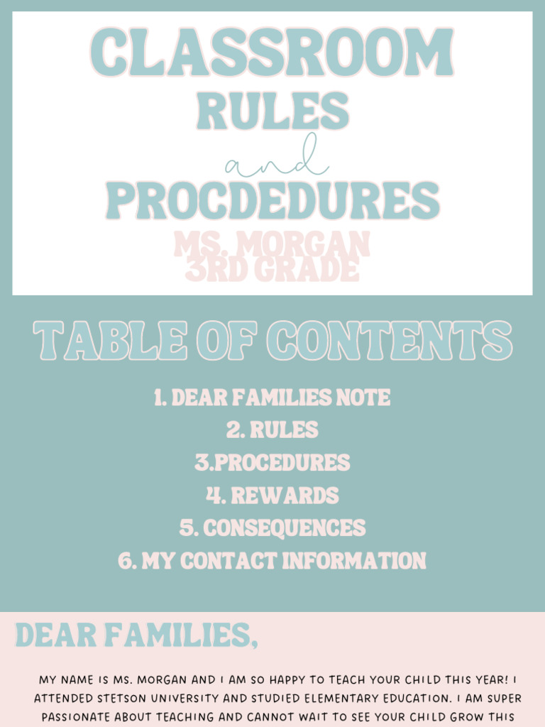 Classroom Rules and Procedures | PDF