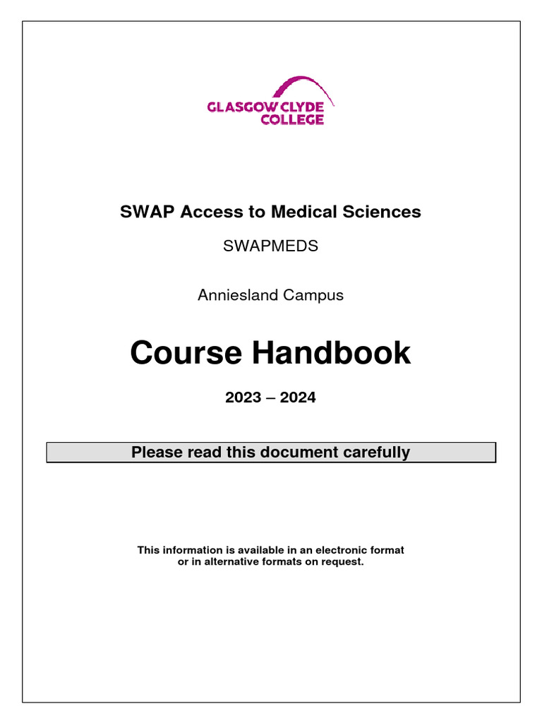 SWAP Access to Medical Sciences Handbook | PDF | Libraries | Lecture
